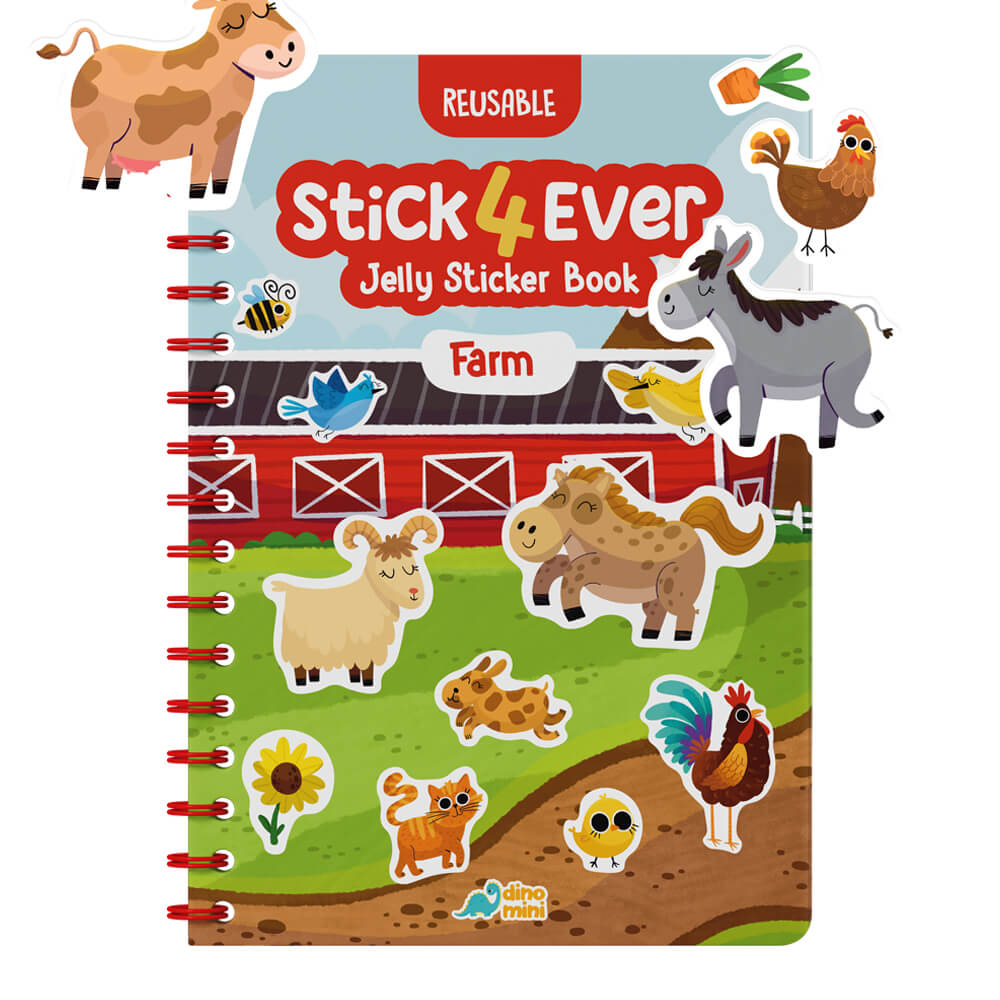 Stick4Ever Reusable Jelly Sticker Book - Farm – Dinomini