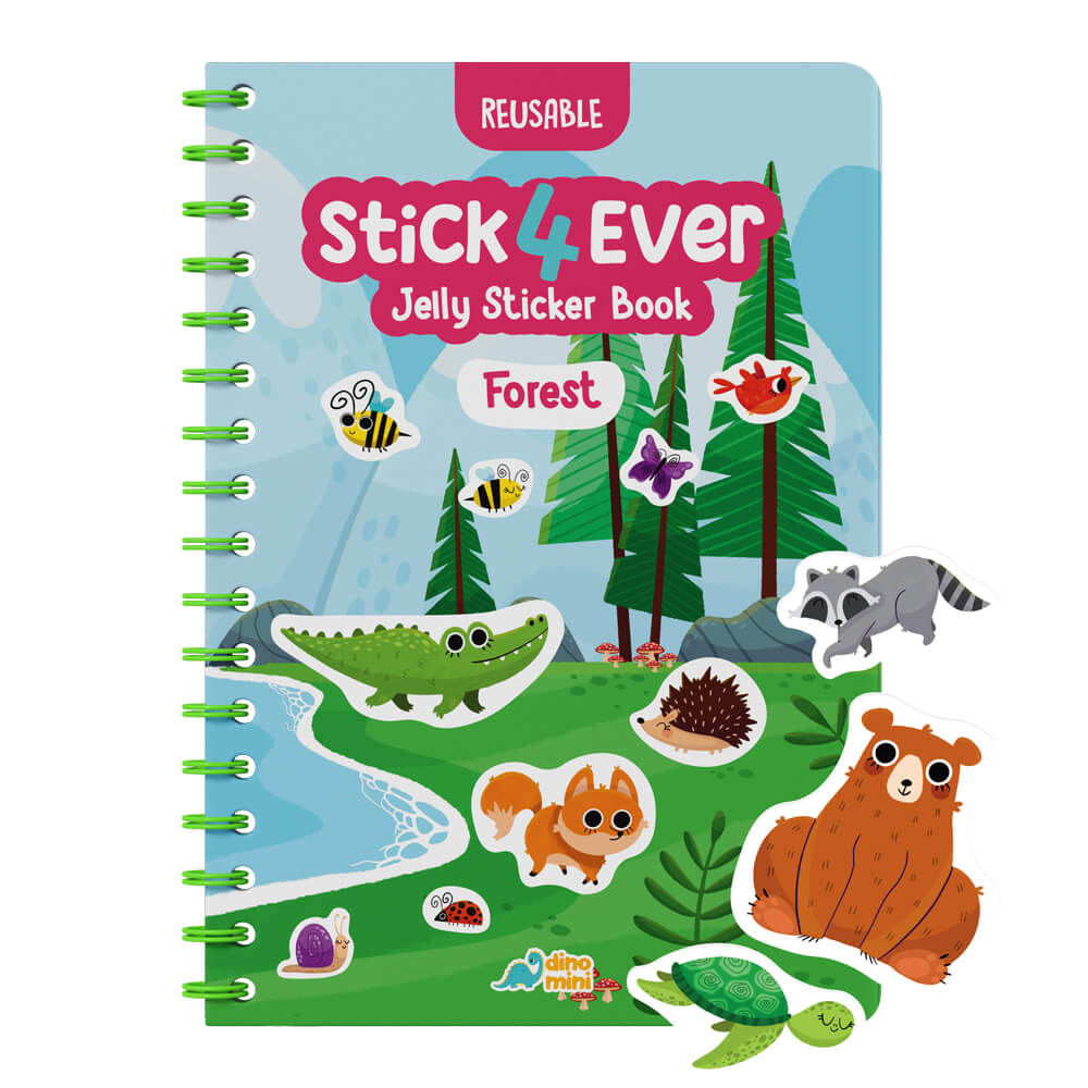 Stick4Ever Jelly Reusable Sticker Book - Forest – Dinomini